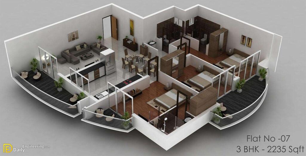 30 Modern 3D Floor Plans Help You To Make Your Dream Home - Daily ...